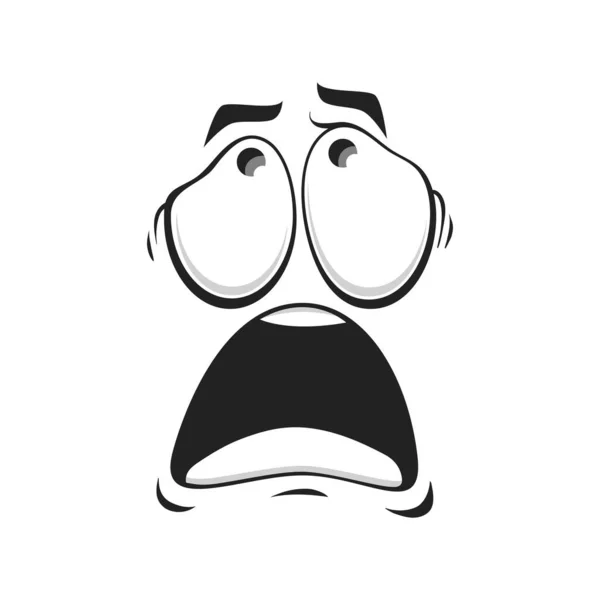 Caricatura Cara Vector Asustado Divertido Emoji Expresión Facial ...