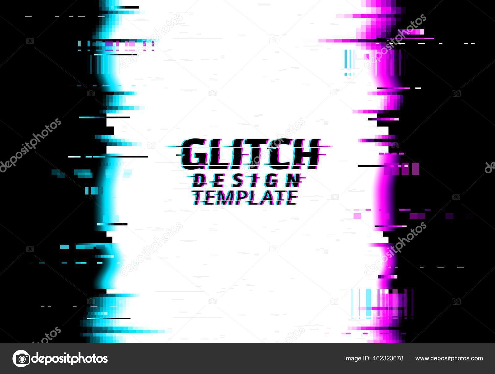 Glitch Screen Video Signal Error Design Effect Template Internet ...