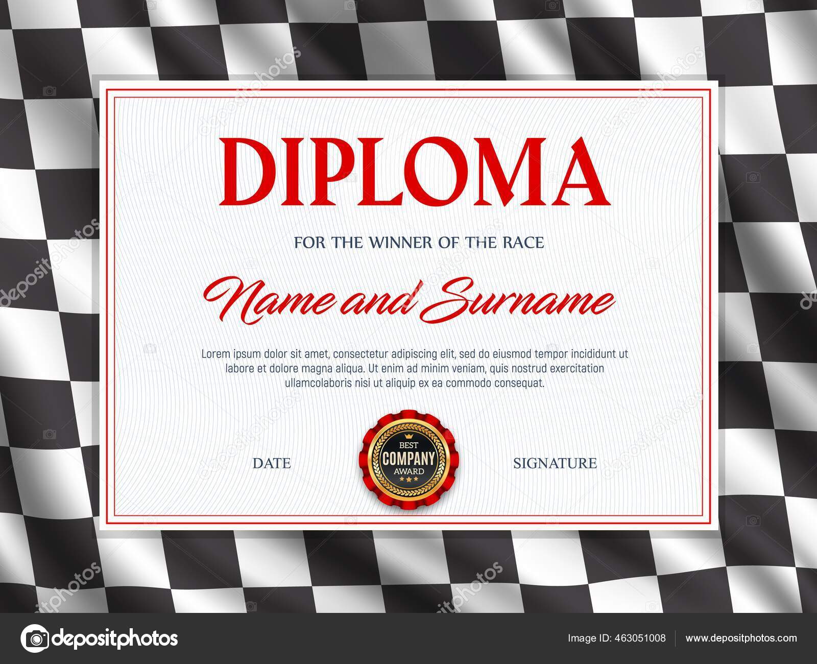 First Place Winner Certificate