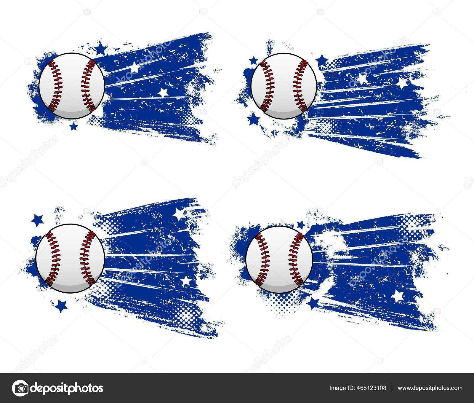 Half Baseball Vector Clipart