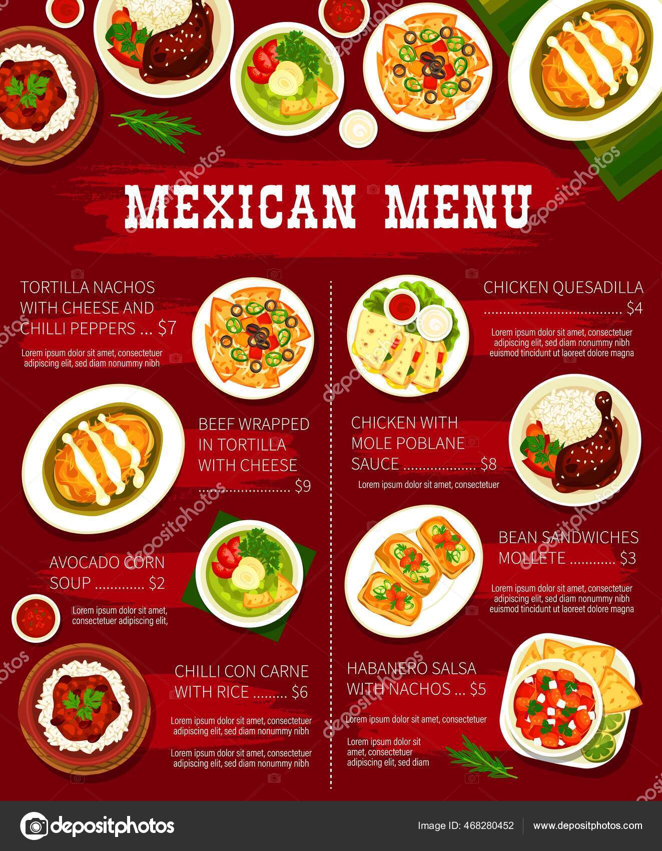 Mexican Restaurant Menu Cover Design