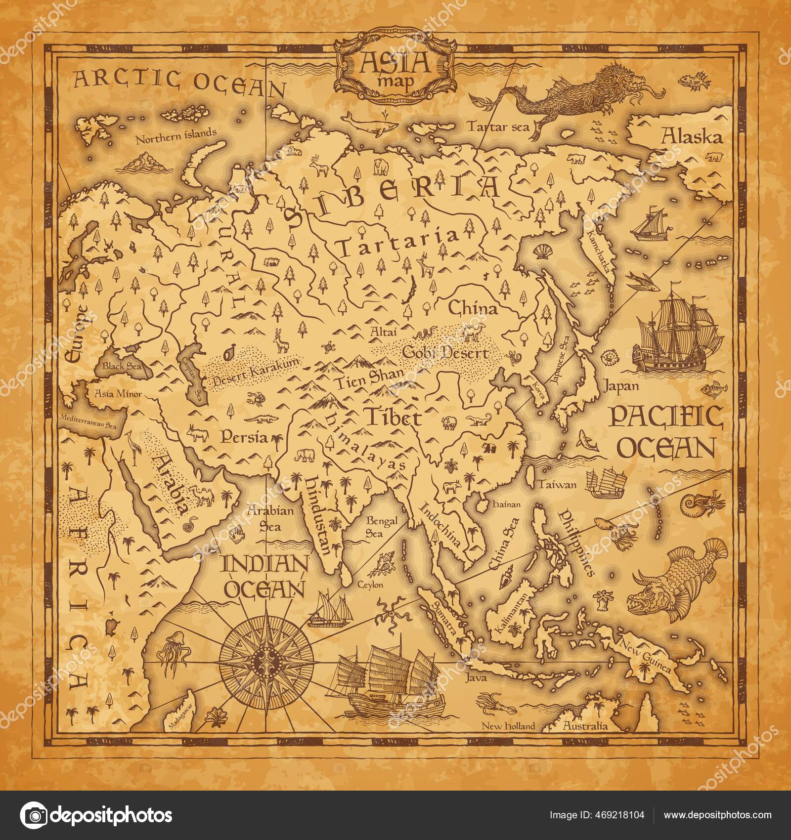 asian mountain ranges map