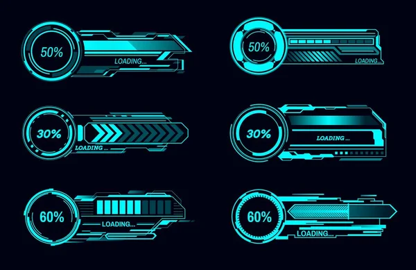 Hud Futuristic Loading Process Status Bars Vector Interface Icons Hud ... Hud Futuristic Loading Process Status Bars Vector Interface Icons Hud ...