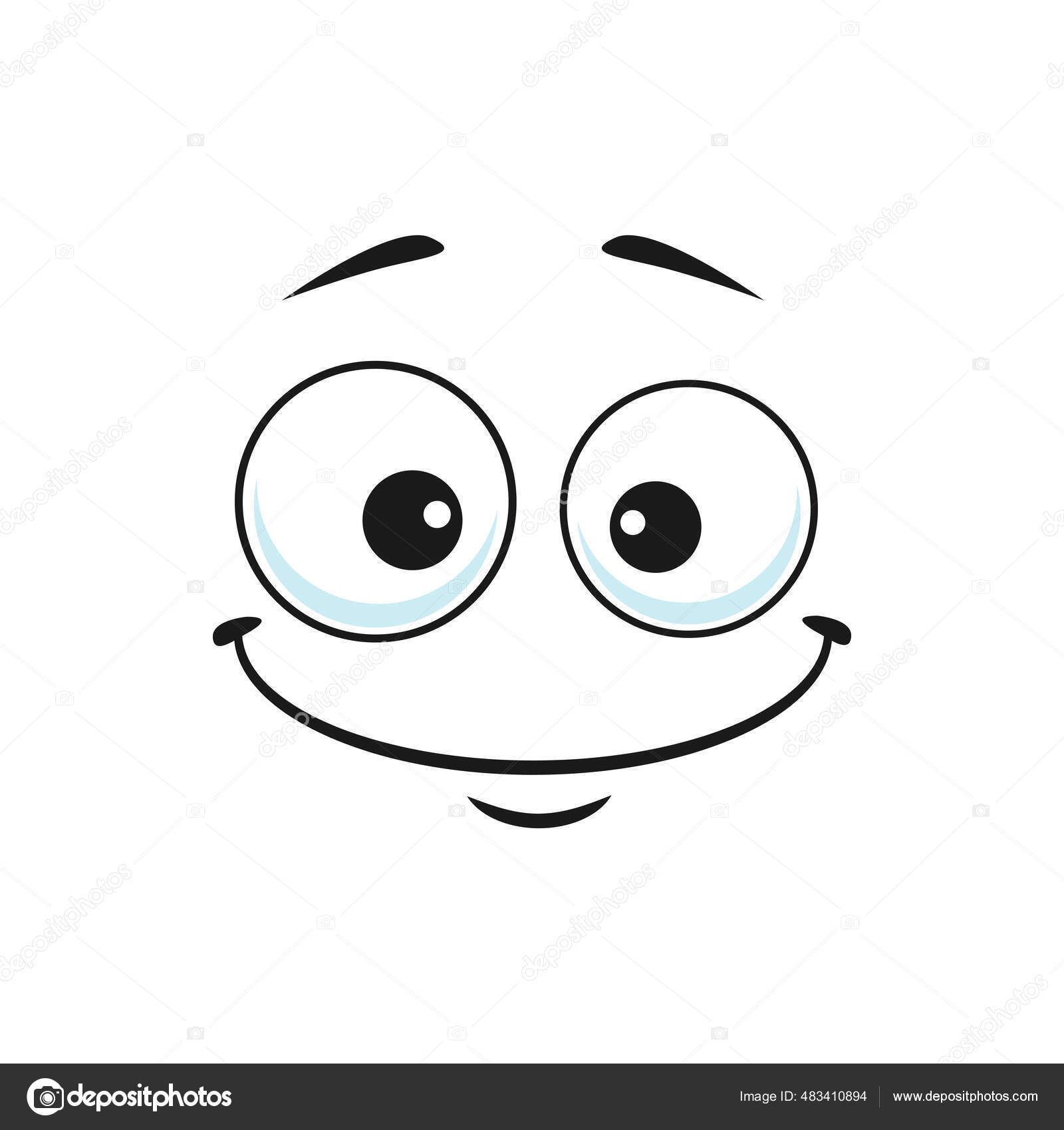 Easygoing Smiley Sincere Smile Isolated Icon Vector Amiable Emoji ...