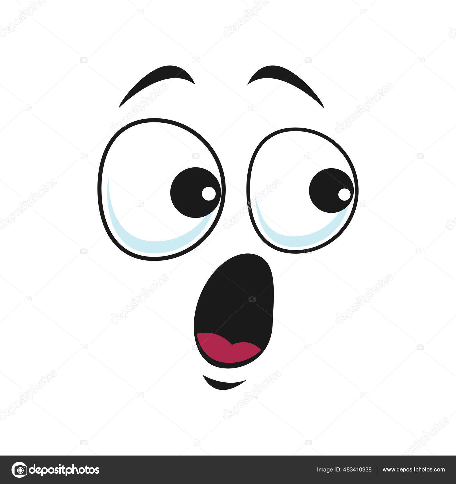 Verwarde Emoticons Overstuur Emoji Met Boos Gezicht Verhoogde