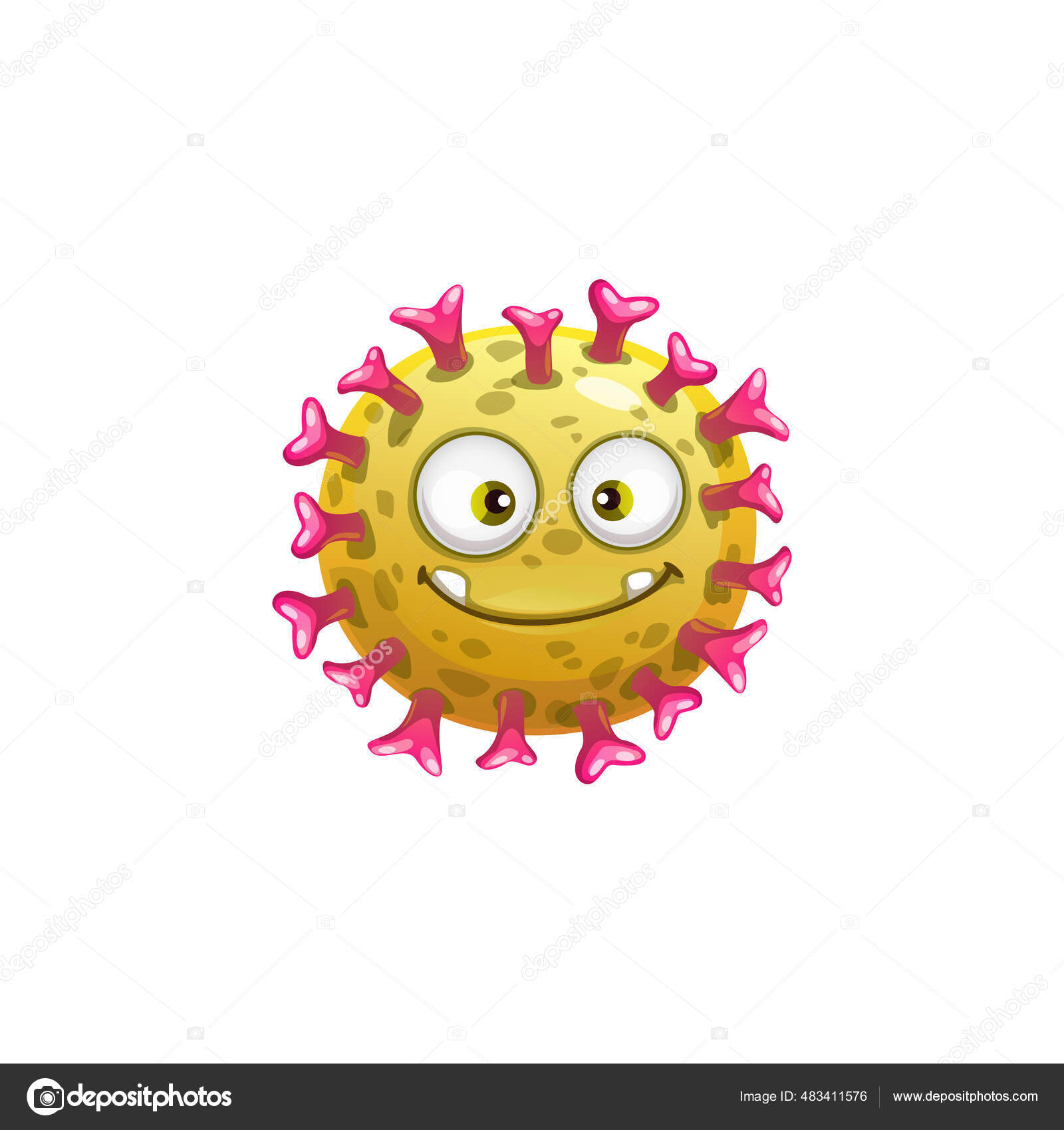 Desenho Animado De Bacterias Felizes