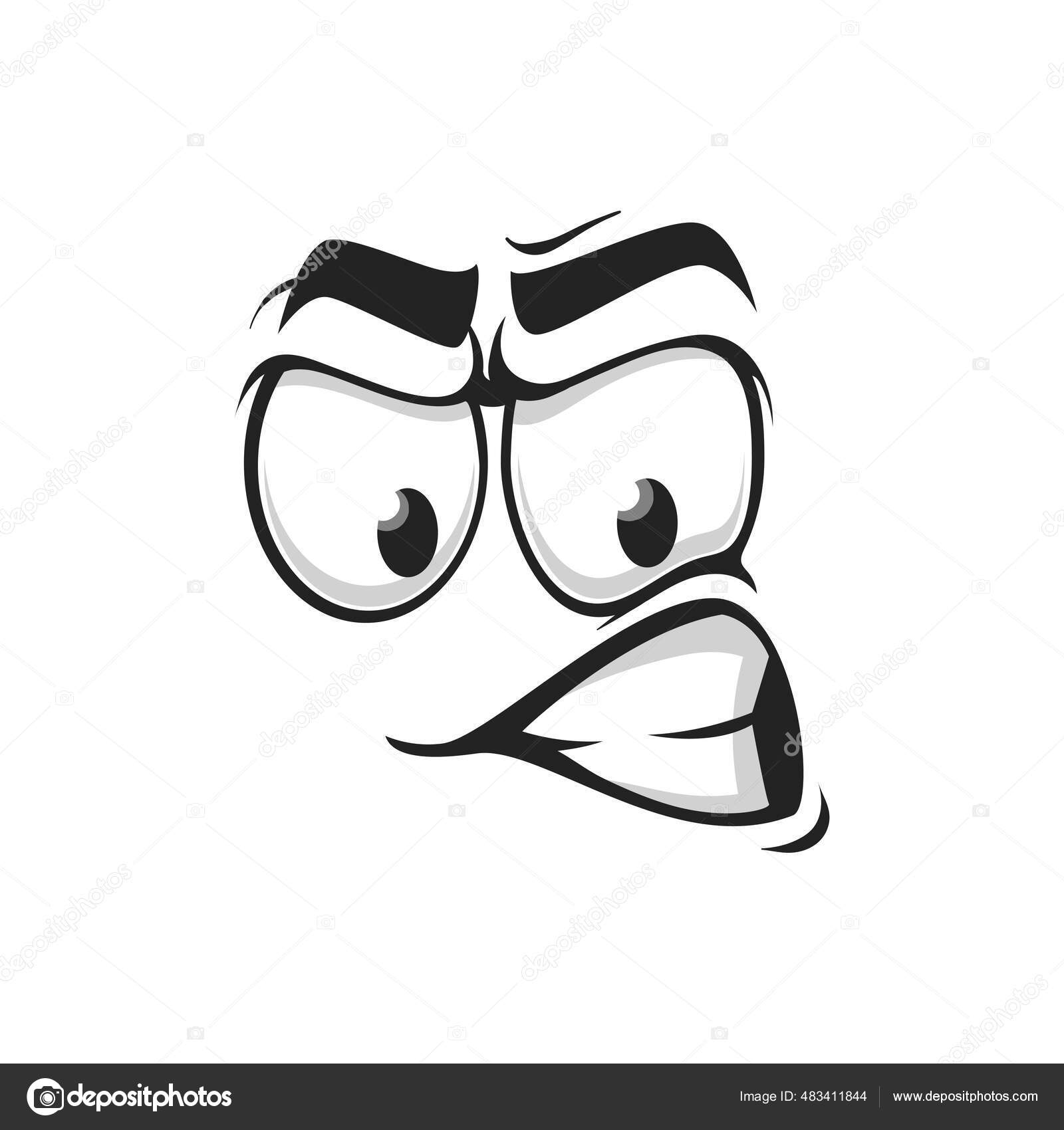 Psychopath Oder Wahnsinniger Mürrischer Avatar Isolierte Emoticons Mit ...