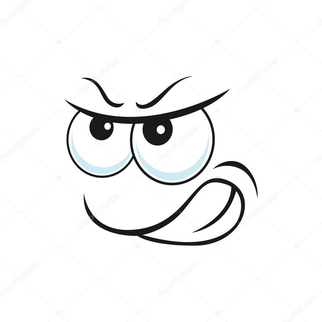 Emoji Desconfiado Expresión Cara Del Humor Aislado Desconfiado Con Los ...