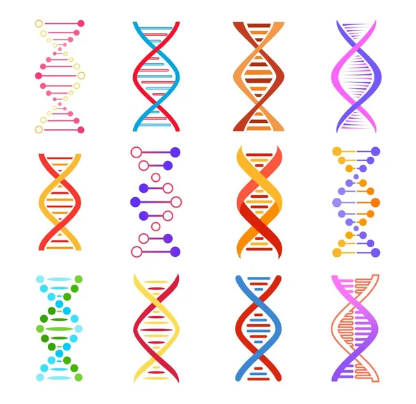 Ikon Dna Helix Tanda Vektor Obat Genetik Struktur Molekul Spiral Vektor ...