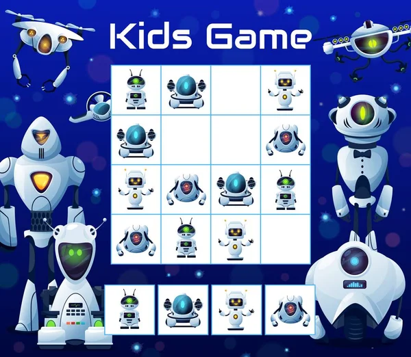 Kids Boardgame Robots Droids Vector Step Board Game Cute Cyborgs Stock ...