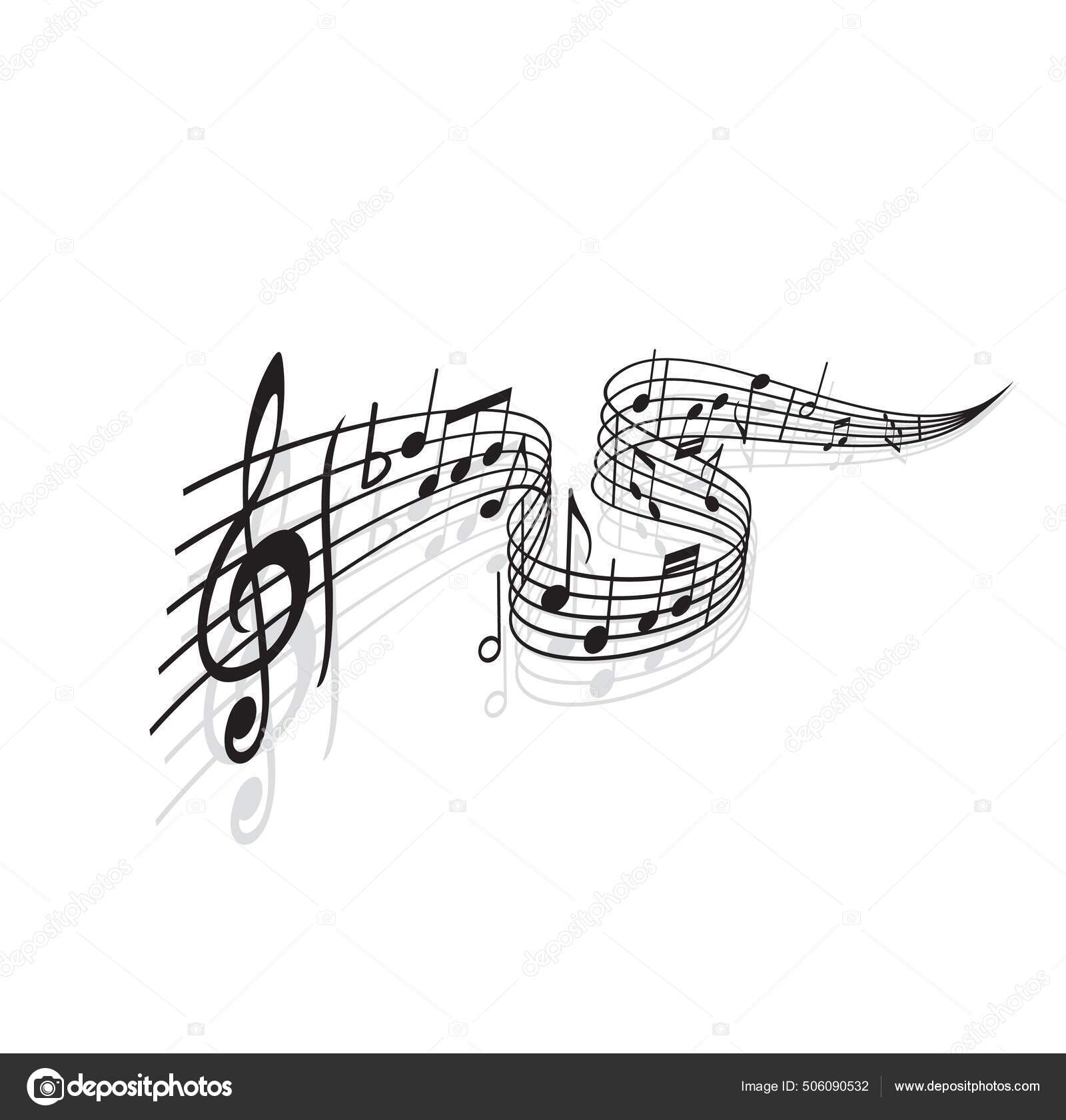 Notación Musical Partitura Swirl Partitura Piano Nota Musical,