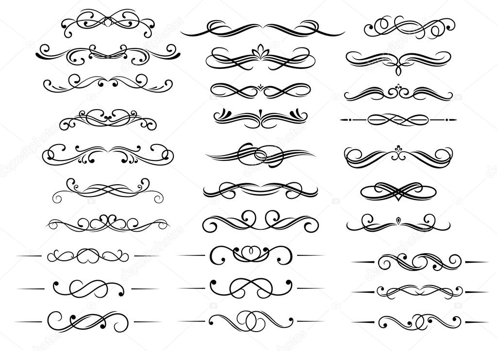 Calligraphic elements and headers set — Stock Vector © Seamartini #51879355 Calligraphic elements and headers set — Stock Vector © Seamartini #51879355