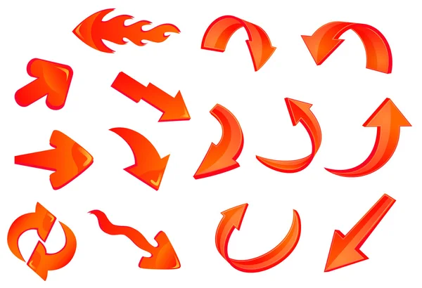 Glossy orange arrow icons Stock Vector Image by ©Seamartini #5535420
