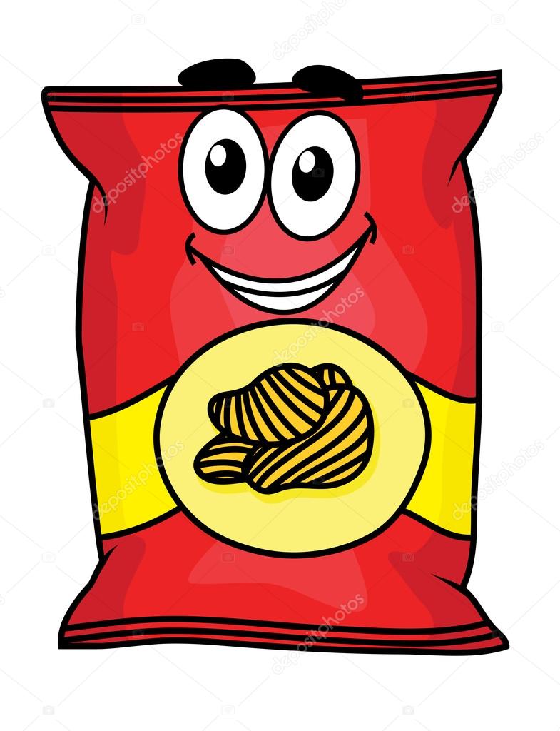 Personaje de dibujos animados de las patatas fritas — Vector de stock ...