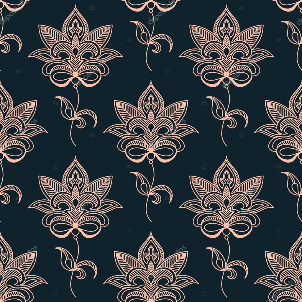 Pink paisley seamless floral pattern Stock Vector Image by ©Seamartini ...