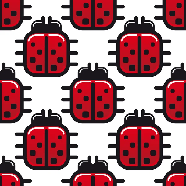 Red And Black Spotted Cartoon Ladybug Stock Vector Image By ©seamartini