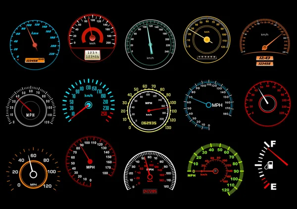 Set Car Speedometers Racing Design Stock Vector Image by ©Seamartini ...