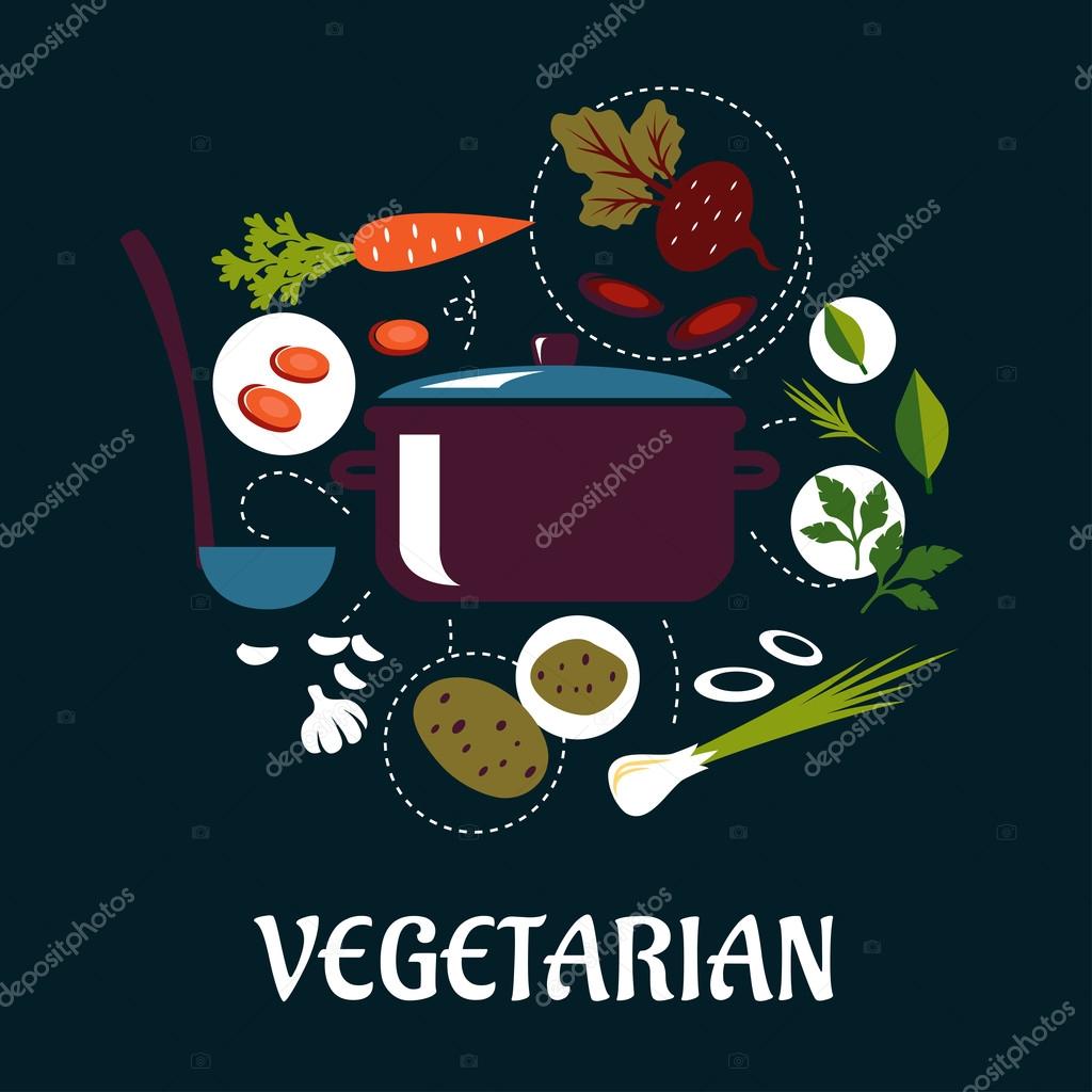 Cooking vegetarian dish flat infographic Stock Vector Image by ...