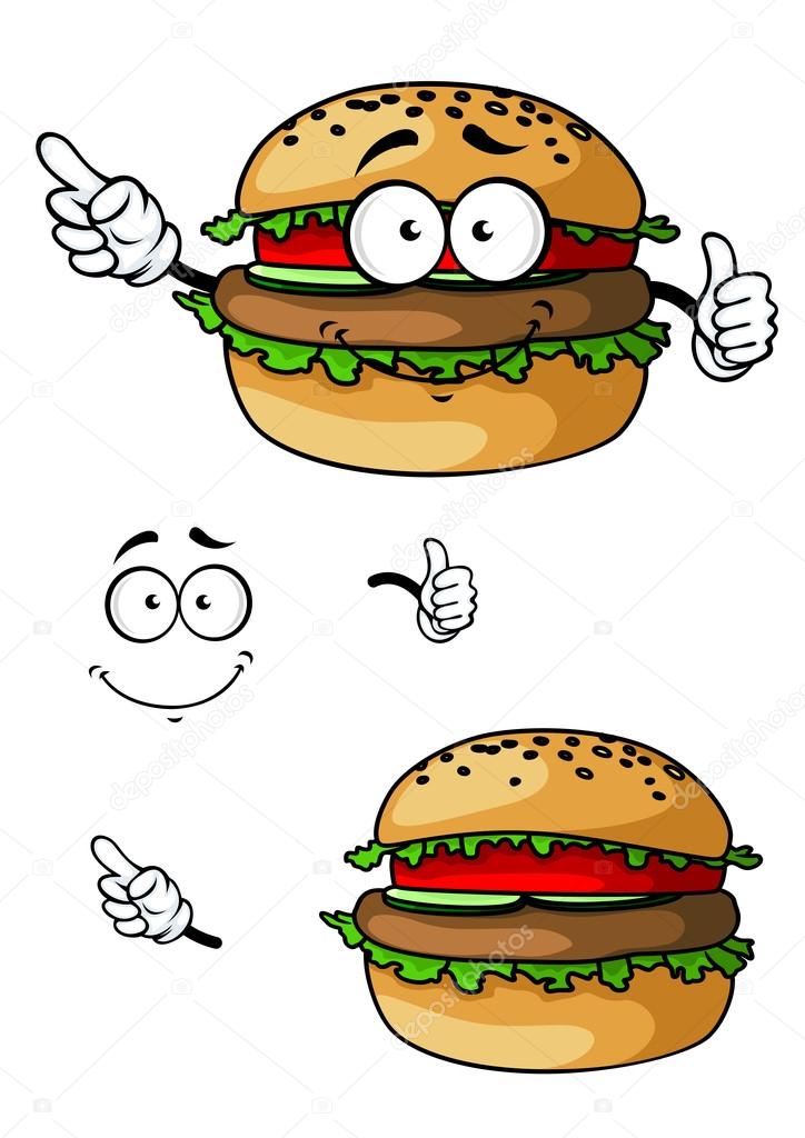 Burger Face Clip Art
