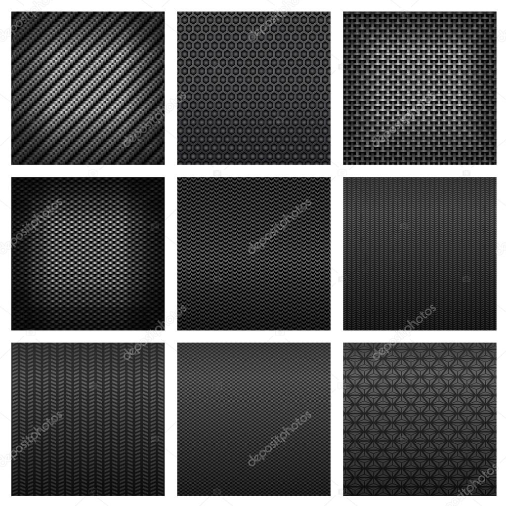 Carbon And Fiber Texture Seamless Pattern Backgrounds Stock Vector