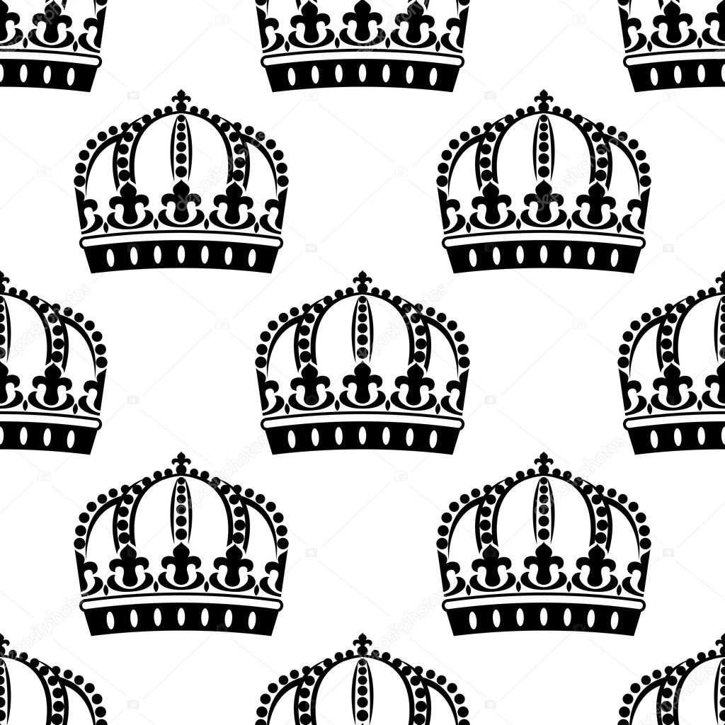 Medieval royal crowns seamless pattern Stock Vector Image by ...