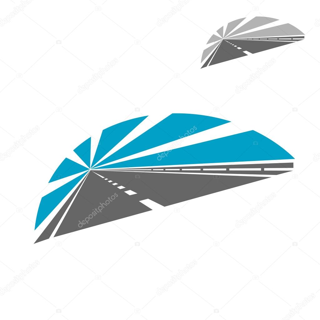 Highway icon with blue sky — Stock Vector © Seamartini #79767164