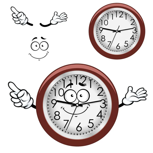 Cartoon gray office wall clock character Stock Vector Image by ...