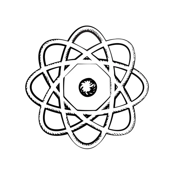 Atomic Energy Symbol Black Vector Icon Chemical Reaction Sign Electrons ...