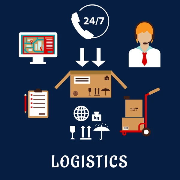 Delivery and logistics service icons Stock Vector Image by ©Seamartini ...