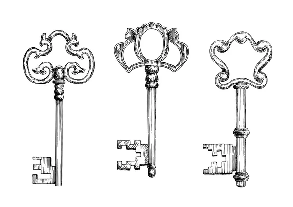 Antique keys Vector Art Stock Images | Depositphotos