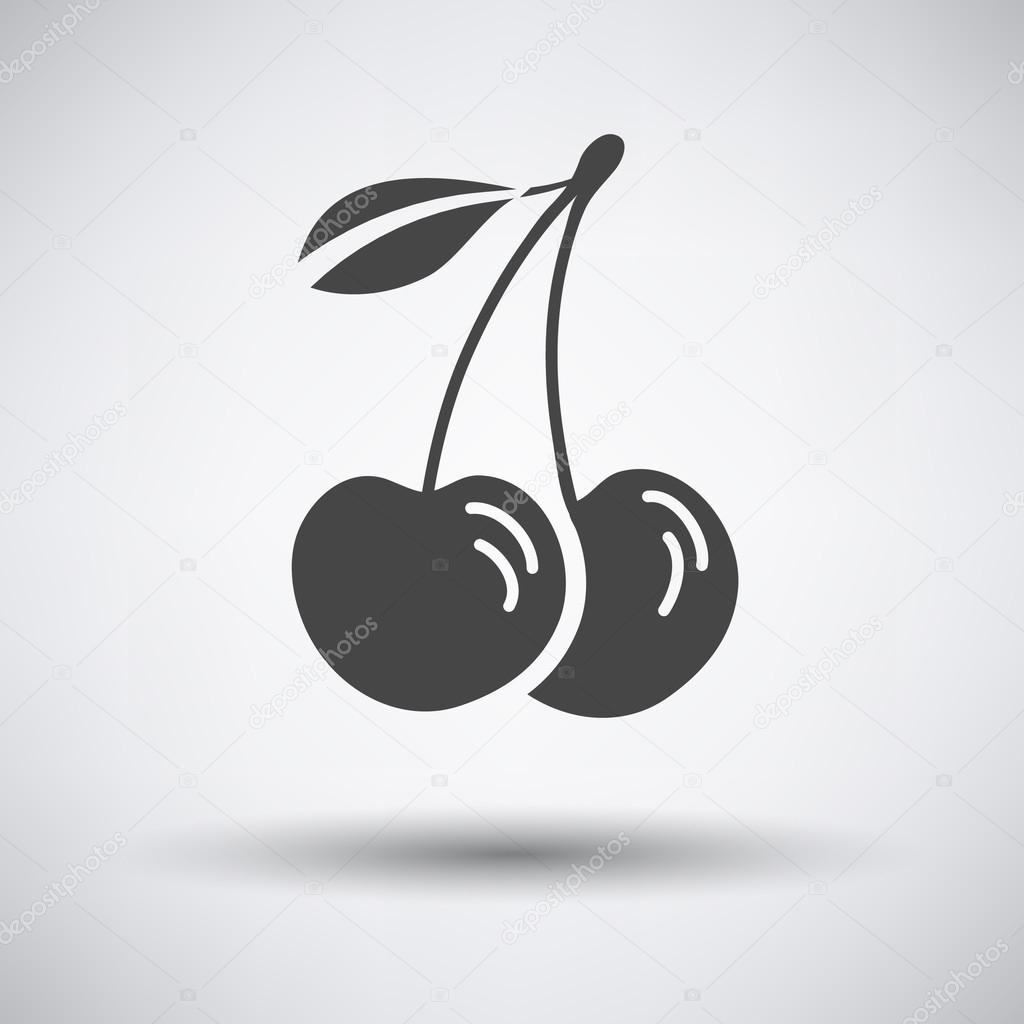 Cherry icon with round shadow Stock Vector Image by ©angelp #110878962