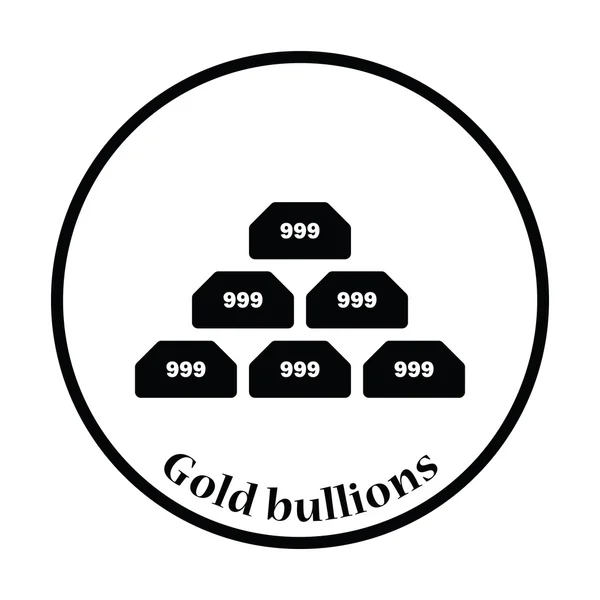 Gold bullion icon — Stock Vector © angelp #124534742