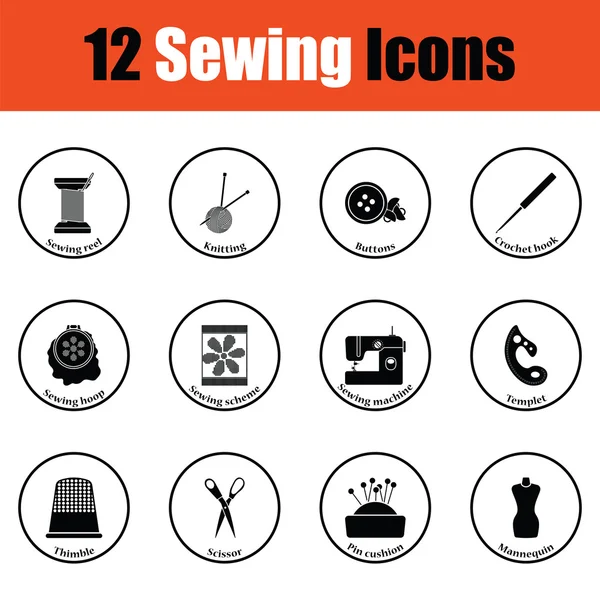Sew Editable Line Icons Set Sew Thin Line Icons Collection Stock Vector ...