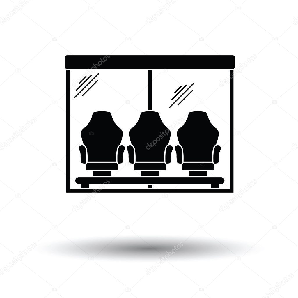 Soccer player's bench icon Stock Vector by ©angelp 124448894