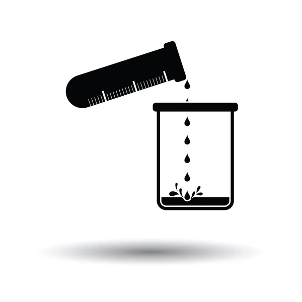 Icon of chemistry beaker pour liquid in flask Stock Vector Image by ...