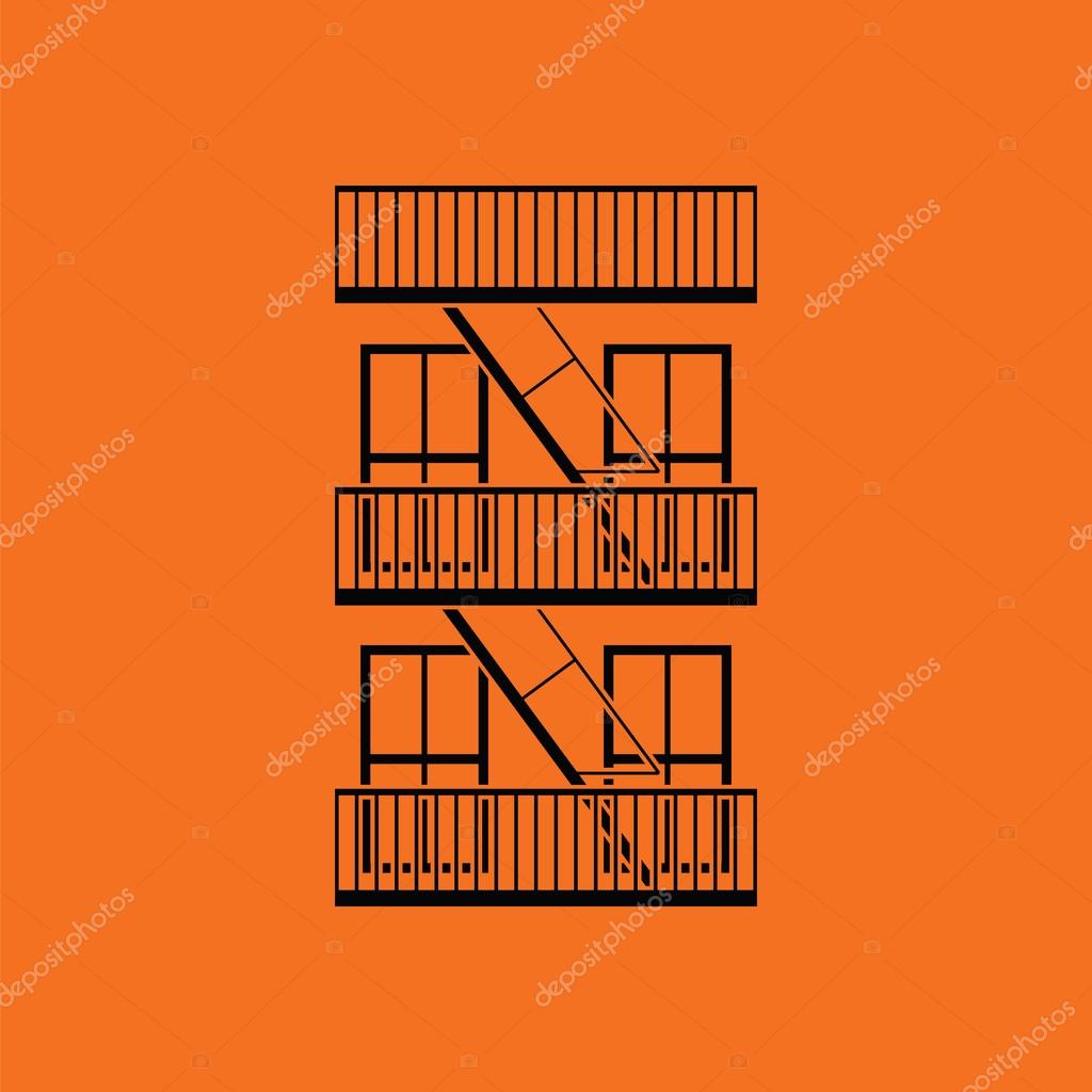 Emergency fire ladder icon Stock Vector by ©angelp 124858706