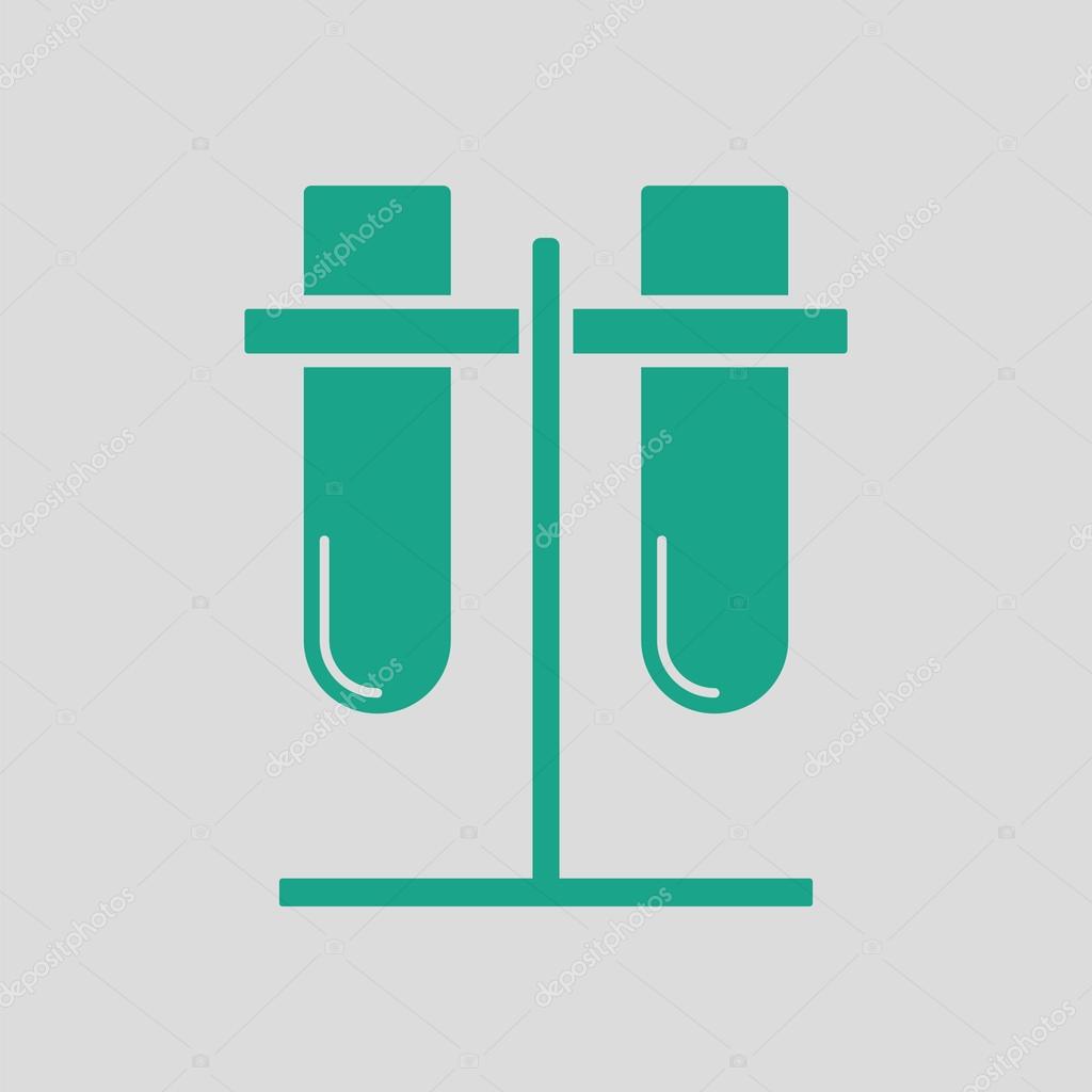 Lab flasks attached to stand icon Stock Vector Image by ©angelp #125632572