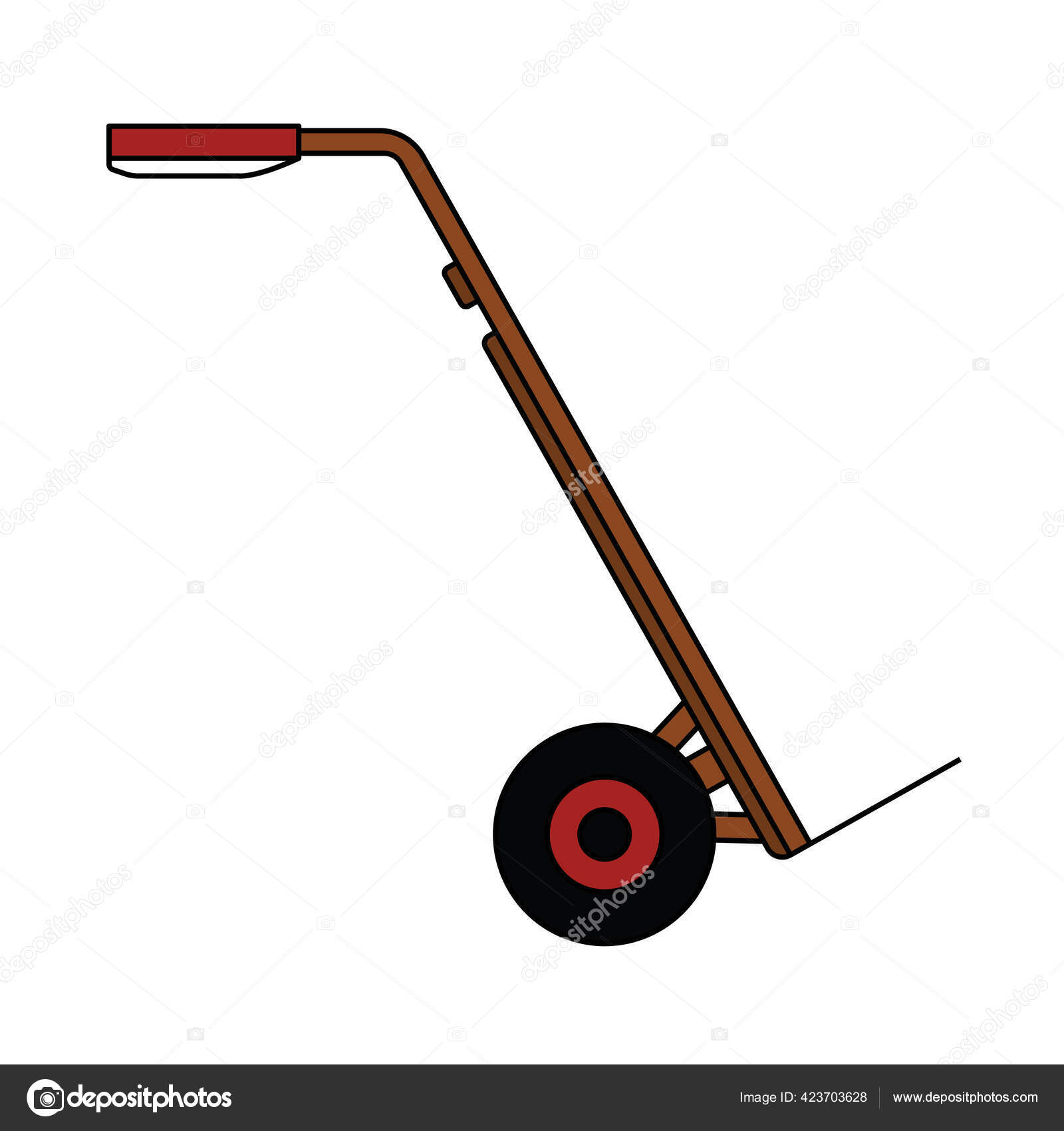 Warehouse Trolley Icon Editable Outline Color Fill Design Vector ...