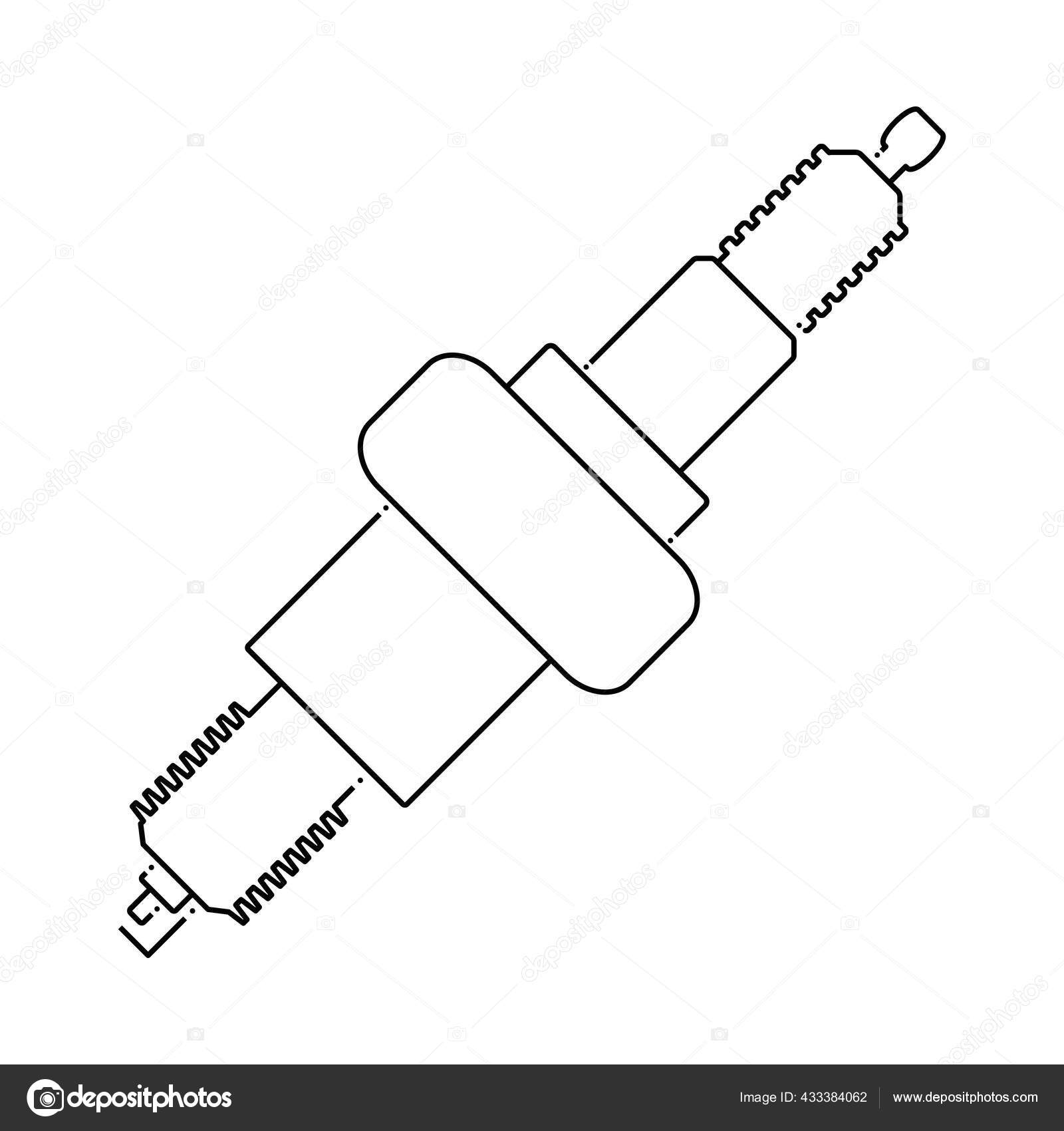 Spark Plug Icon Outline Simple Design Vector Illustration Stock Vector ...