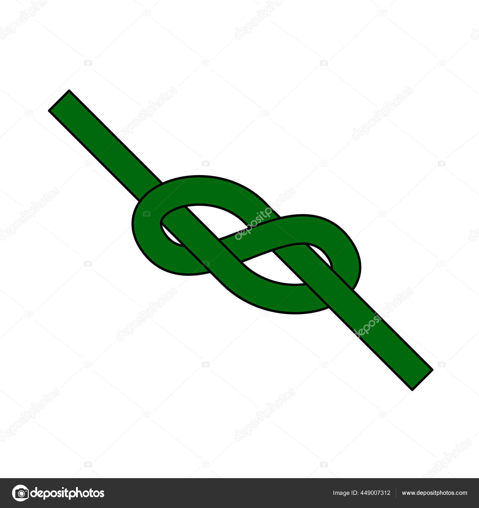 Alpinist Rope Knot Icon Editable Outline Color Fill Design Vector Stock ...