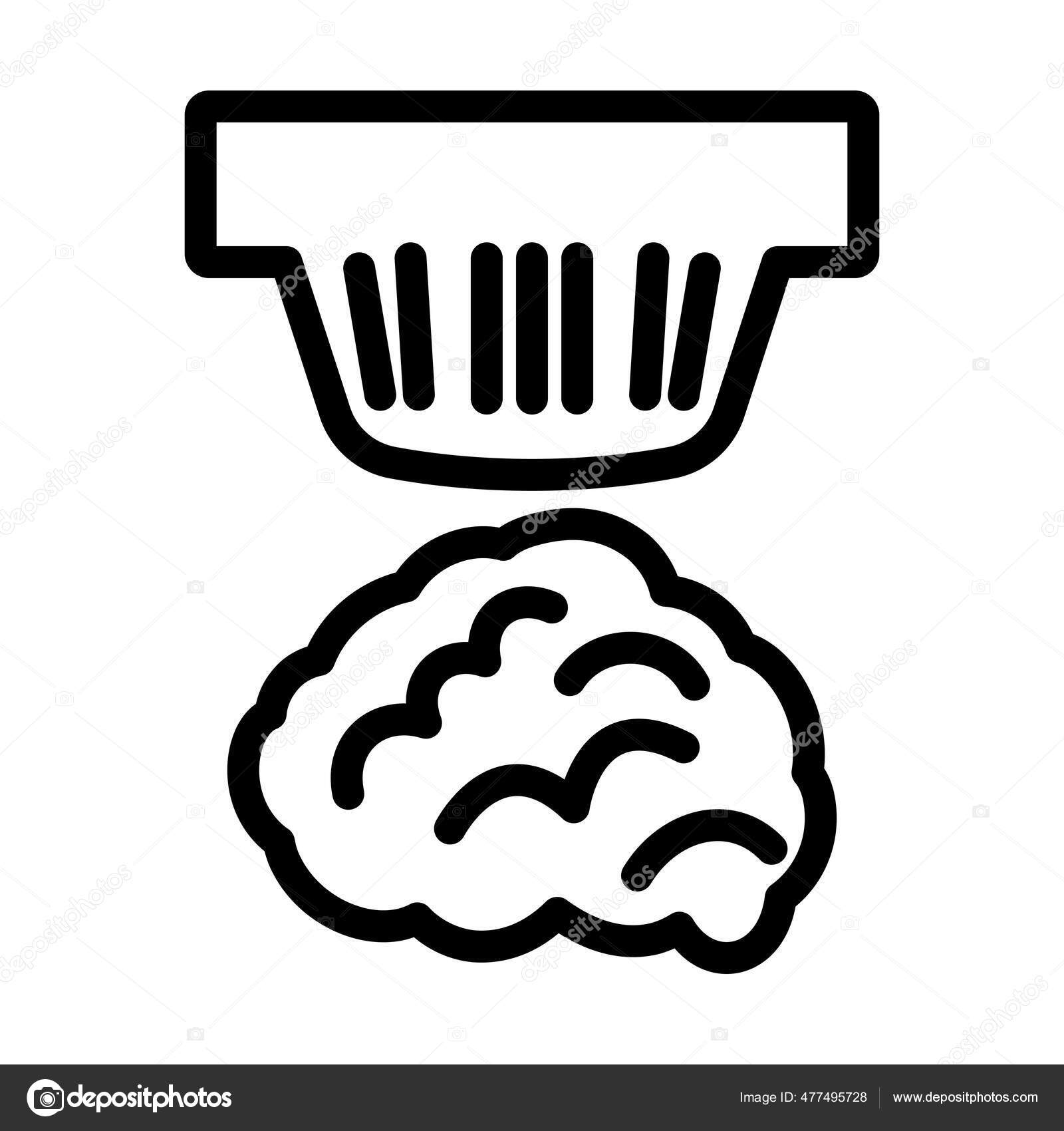 Smoke Sensor Icon Bold Outline Design Editable Stroke Width Vector ...