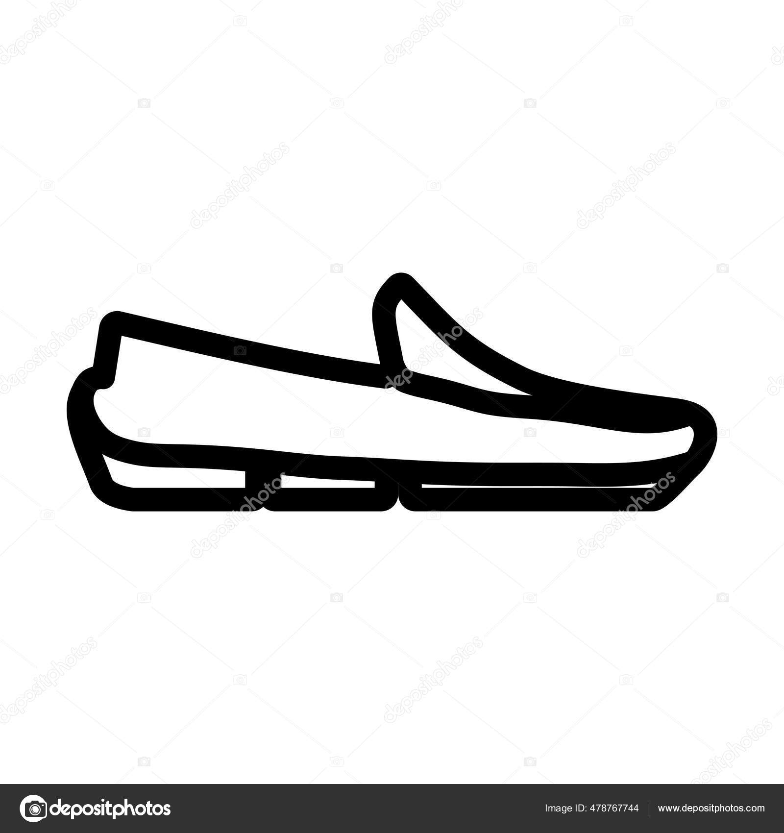 Moccasin Icon Bold Outline Design Editable Stroke Width Vector Illustration Stock Vector by ...