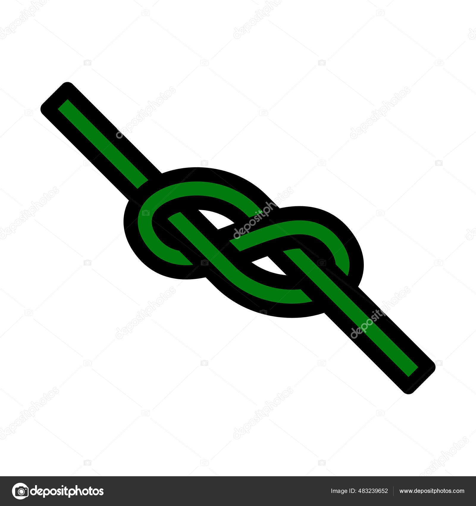 Alpinist Rope Knot Icon Editable Bold Outline Color Fill Design Stock Vector by ©angelp 483239652