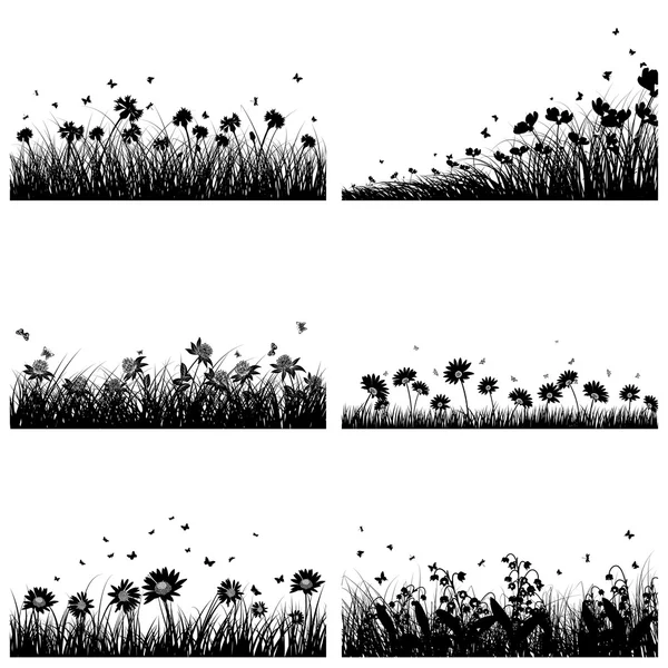 Grassland silhouette Vector Art Stock Images | Depositphotos