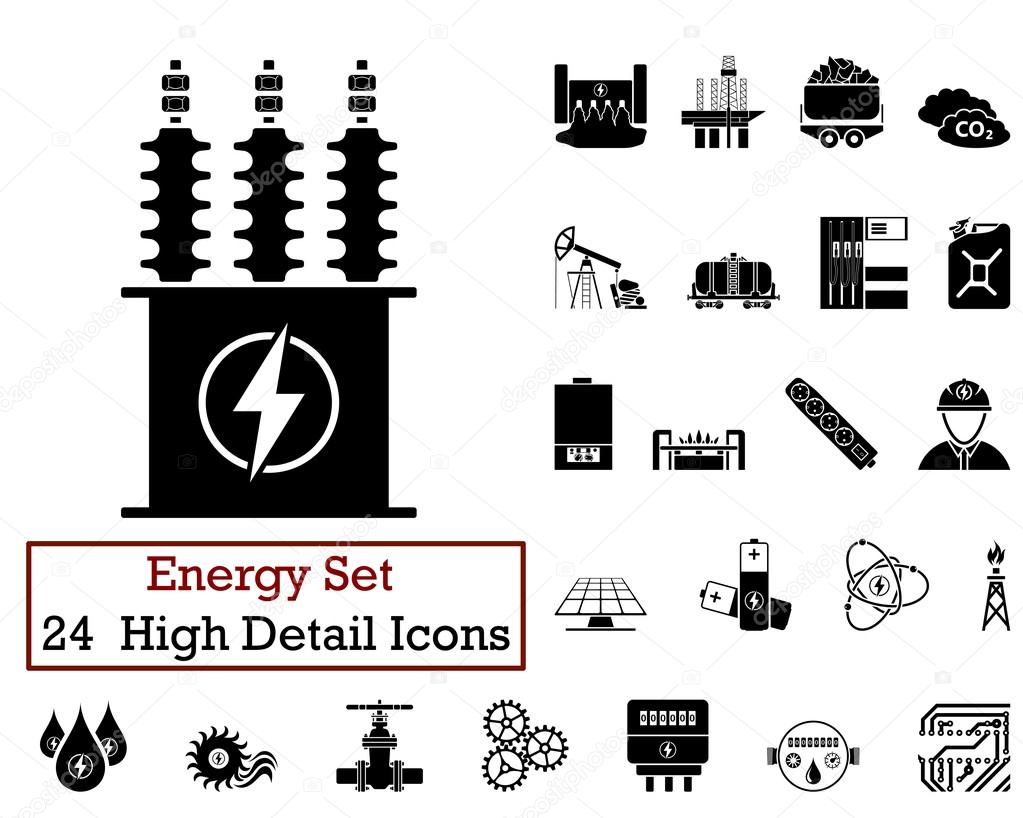 24 Energy Icons Stock Vector Image by ©angelp #81654926