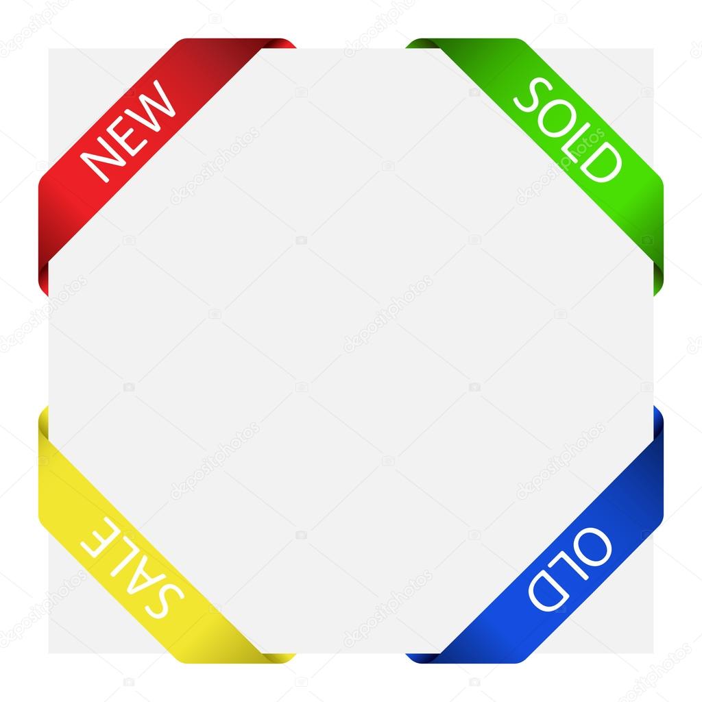 Set of four corner labels Stock Vector Image by ©angelp #86625776
