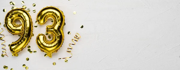 Gold Foil Balloon Number Digit Eighty Five Birthday Greeting Card — Stock Photo © andron19821982 ...