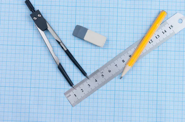 Compasses and ruler Stock Photo by ©Elena777 1342916