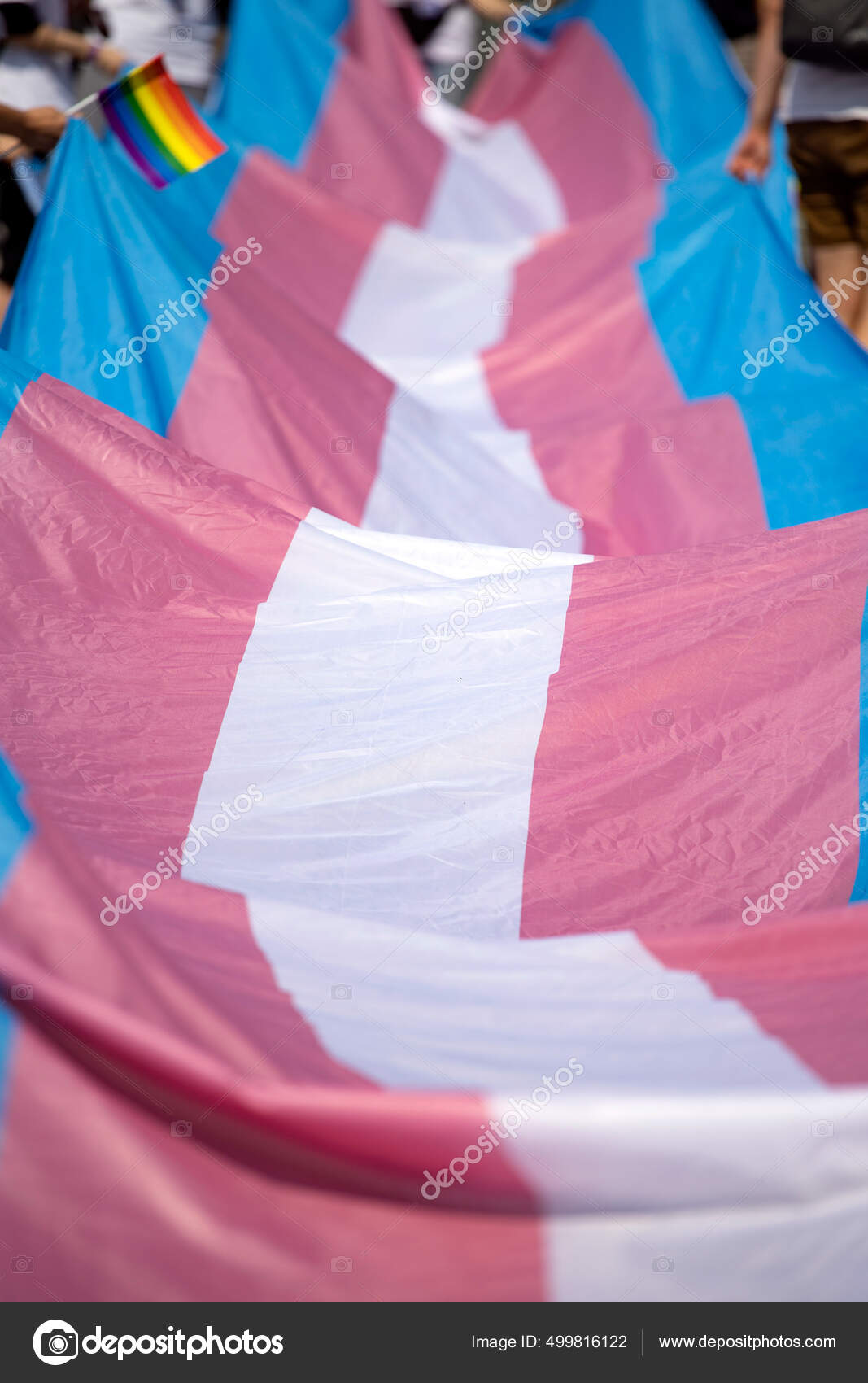 Transgender Flag Being Waved Air Pride Event — Stock Photo © erika8213 ...