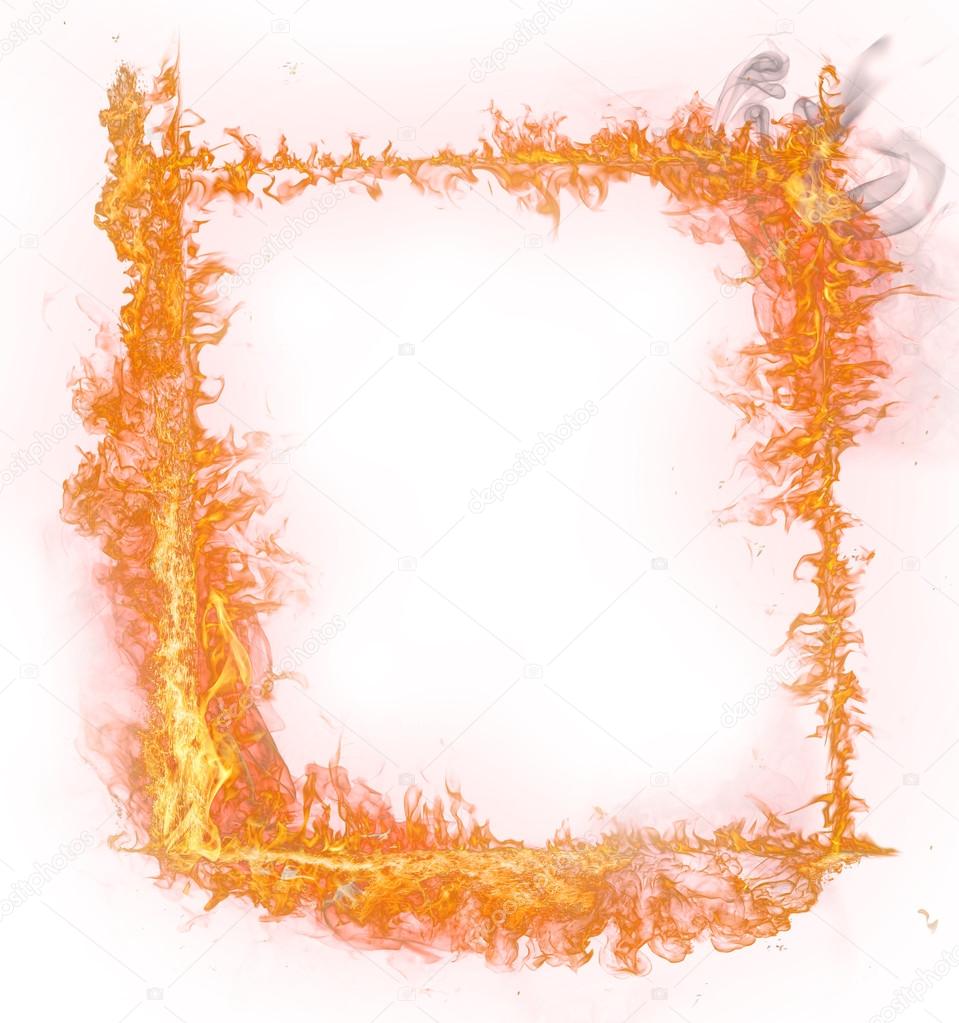 Fire flames on white background Stock Photo by ©Kesu01 104679948